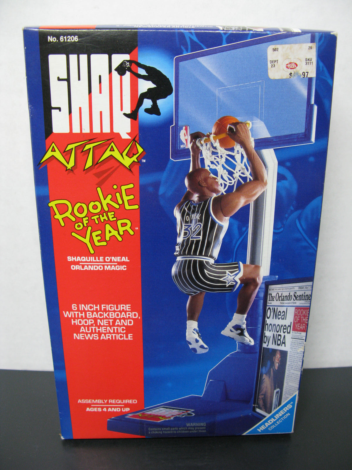Shaq Attaq Rookie of the Year Shaquille O'Neal 6 Inch Figure — The Pop ...