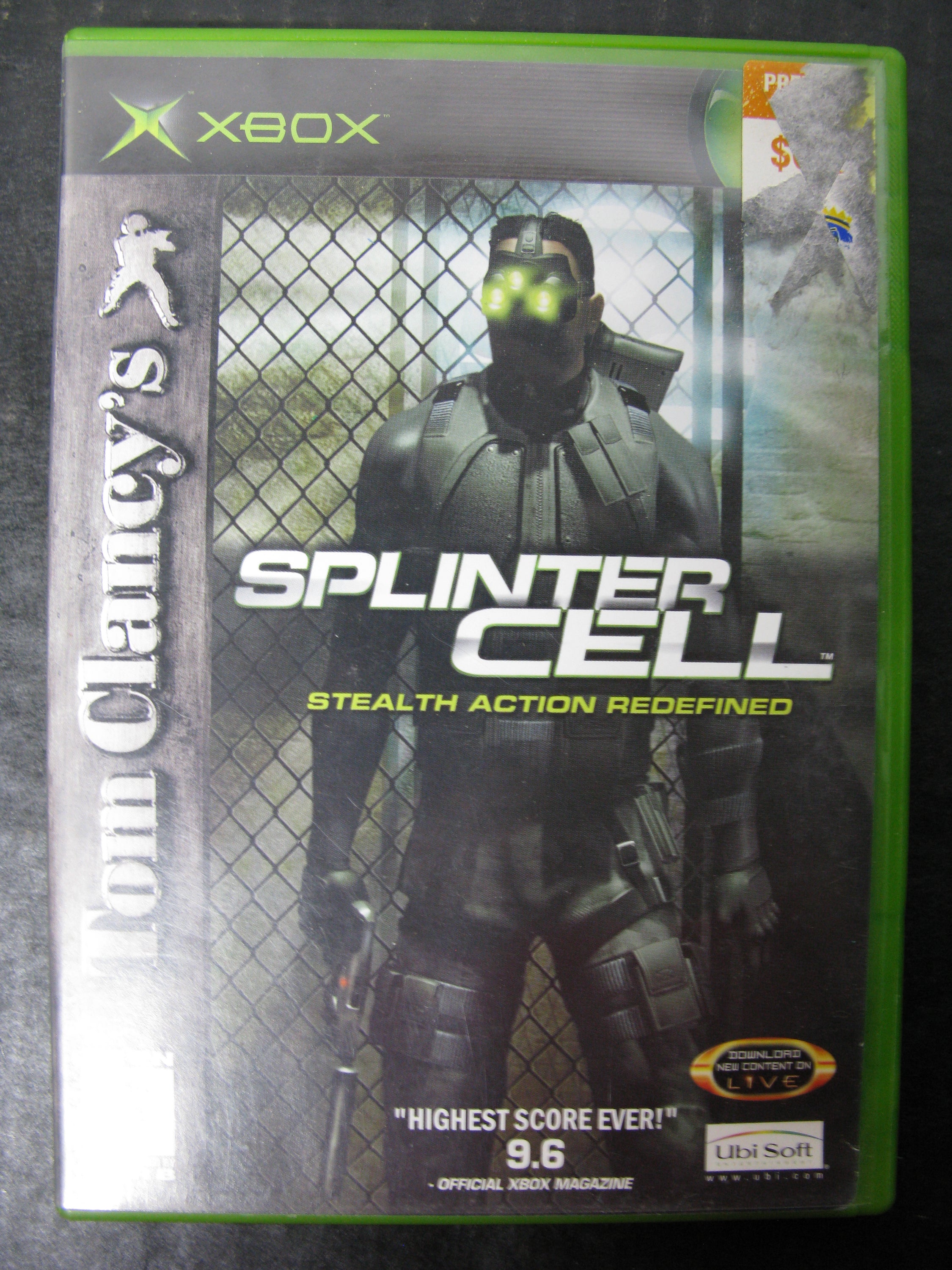 Xbox Tom Clancy's Splinter Cell Stealth Action Redefined — The Pop ...