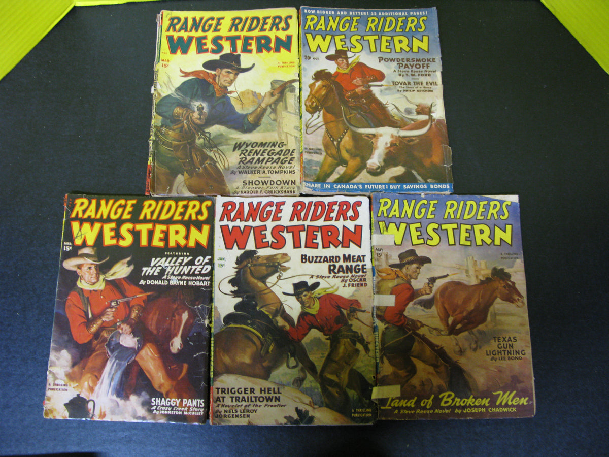 5 Range Riders Western Magazines — The Pop Culture Antique Museum