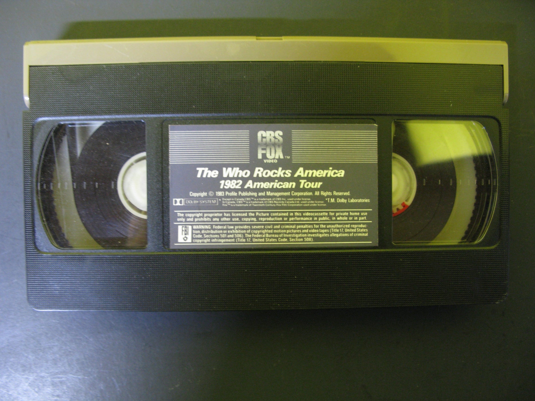 The Who Rocks America 1982 American Tour VHS — The Pop Culture Antique ...